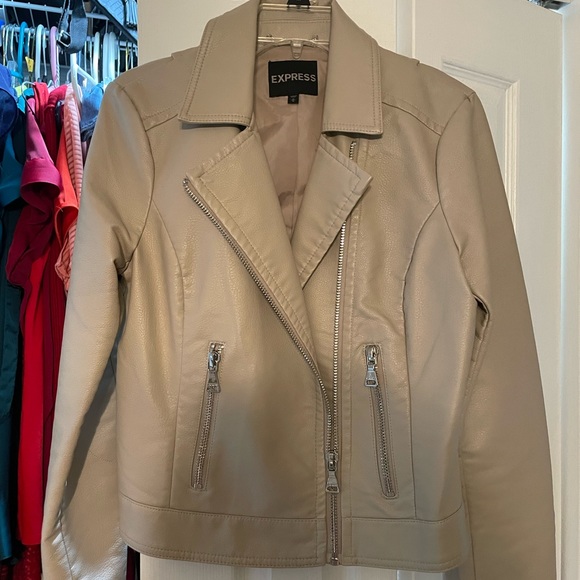 Express | Jackets & Coats | Express Faux Leather Jacket With Zippers ...